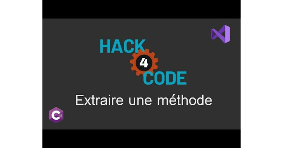 Extraire des méthodes de son code pour apporter plus de sens tout en facilitant sa lecture ...